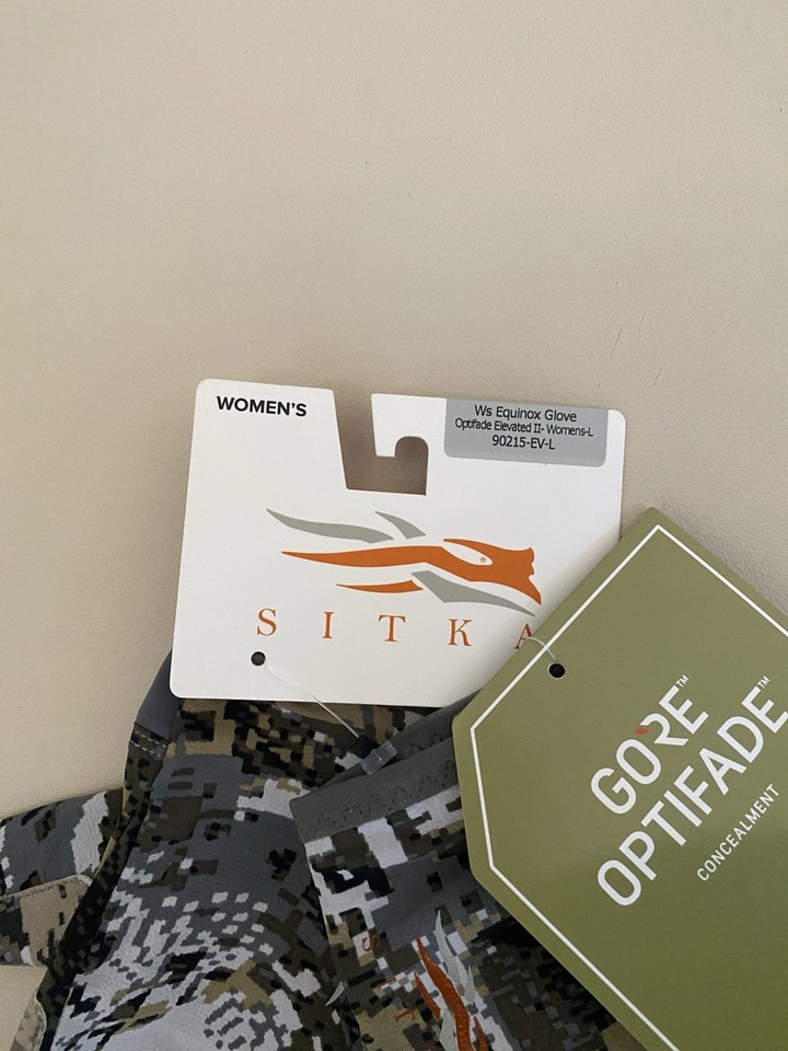 New Sitka Gore Optifade Equinox camo Concealment Elevated II Gloves ...