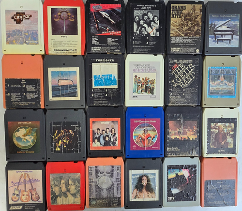 Lot of 24 Classic Rock Hard Rock 8-Tracks - Vintage 8 Track Tape ...