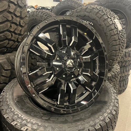 4 New Fuel D595 Sledge 20" Gloss Black Milled 20x10 5x4.5 5x5 Wheels ...