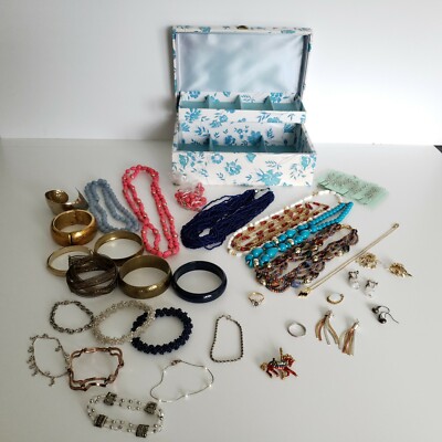 Vintage Jewelry and Buxton Box Mixed Lot for Wear and Crafting | eBay