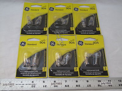 (12) New GE 904 Miniature Lamp Bulb 9w Wedge Base 12 volt T5 | eBay
