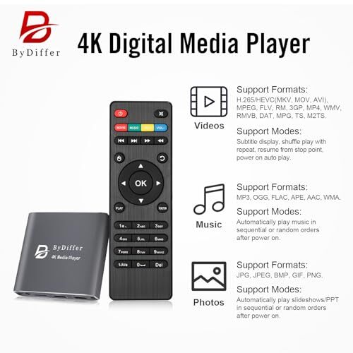 4k Ultra Hd Digital Media Player Tv Mp4 Video Player For Usb Drive ...