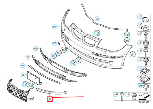 NEW BMW 1 E81 FRONT BUMPER PRIMED LEFT MOULDING TRIM 51117185131 ...