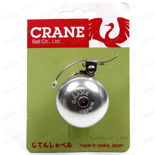 Crane Suzu Mini Silver Bicycle Bell Lever-Strike fits 22.2mm to 26mm ...
