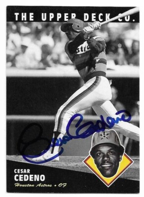 CESAR CEDENO Autographed Signed 1994 UD Heroes Baseball card #89 ...