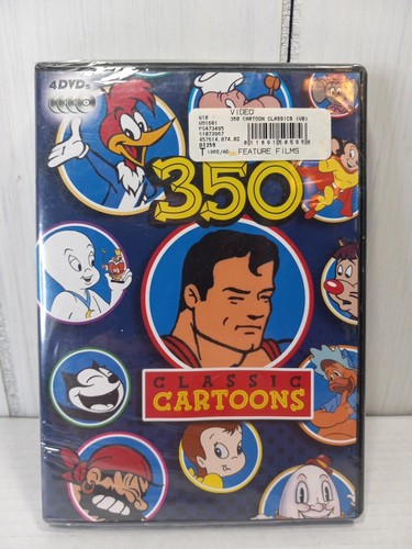 350 Classic Cartoons DVD 2008 Over 40 Hours of Cartoons 4 Disc Set New ...