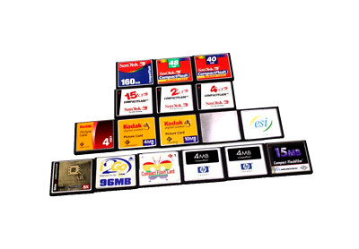 Lot of 18 - CF Compact Flash Camera Memory Cards Lexar Hp SanDisk Esi ...
