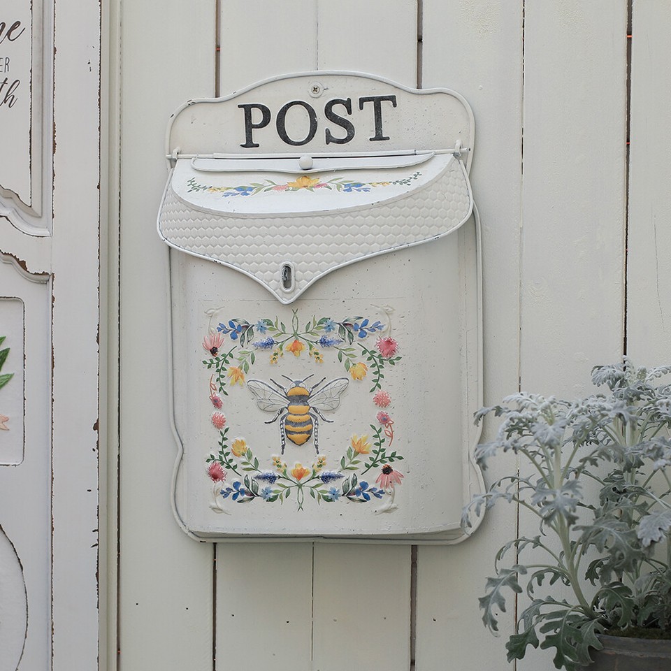 Vintage Rustic Letter Box Post Box Wall Mounted Decorative Metal ...