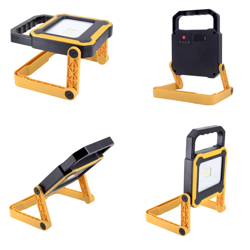 10W LED Akku Arbeitsleuchte Baustrahler Flutlicht Fluter Handlampe mit ...