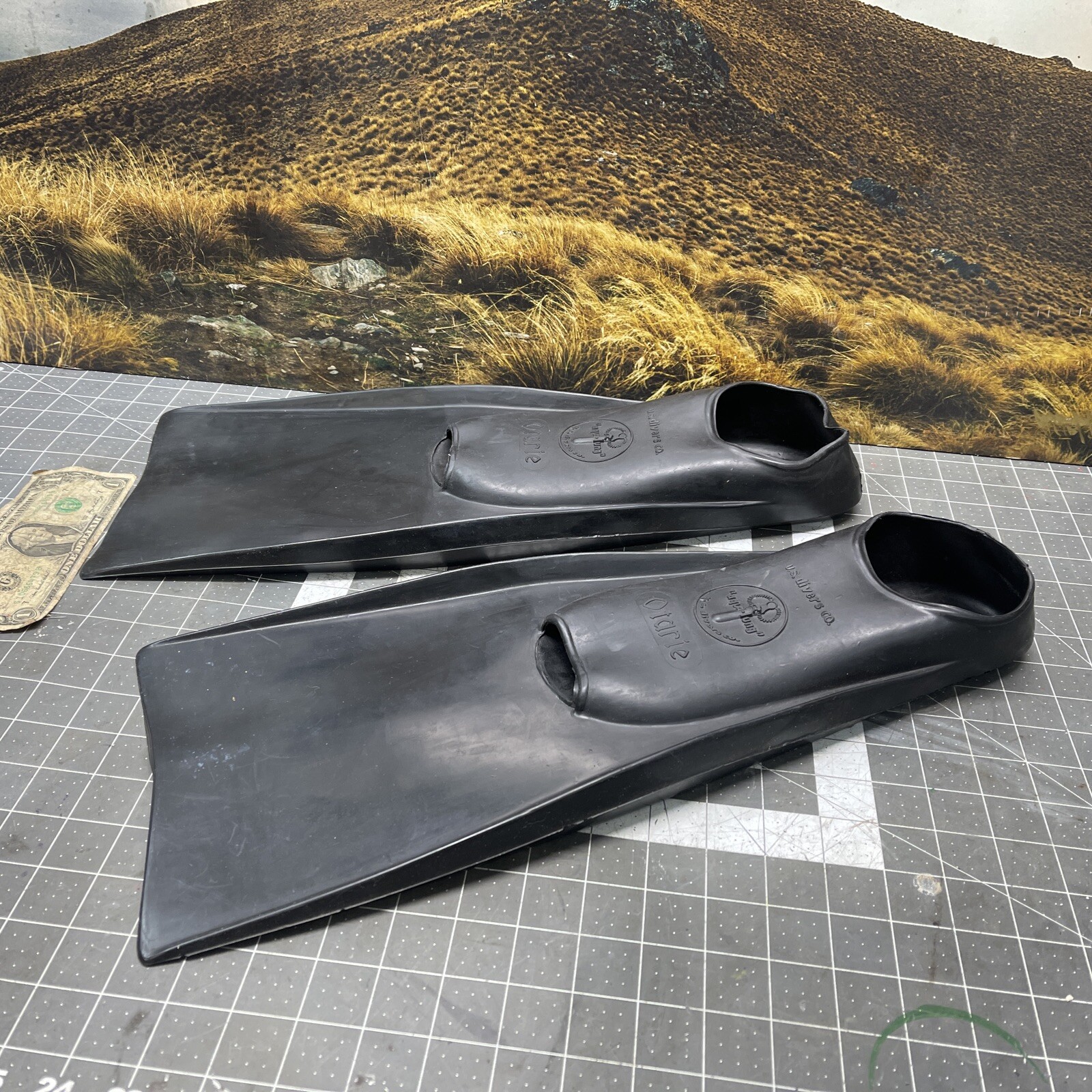 Vtg Scuba Diver Swim Fins Flippers Diving Full Foot Aqua Lung Otarie US ...