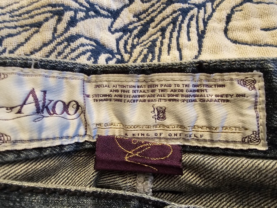 RARE vintage Akoo Brand MENS Jeans Size 36 | eBay UK