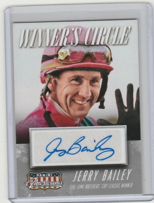 JERRY BAILEY 2015 AMERICANA WINNERS CIRCLE AUTOGRAPH SIGNATURE AUTO SIG ...