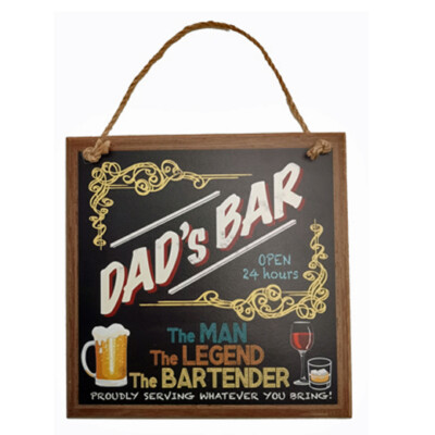 Retro Country Wall Art Dad's Bar Legend Wooden Hanging Sign | eBay ...