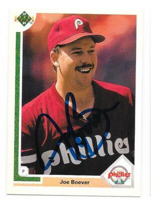 JOE BOEVER 1991 UPPER DECK AUTOGRAPHED SIGNED # 430 PHILADELPHIA ...