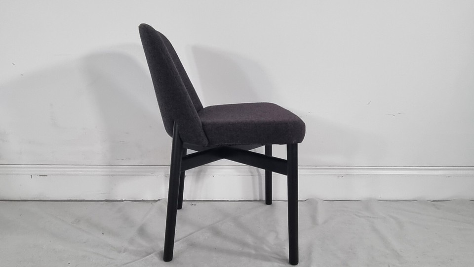 Knoll studio Krusin 016 chair in a charcoal boucle fabric excellent ...