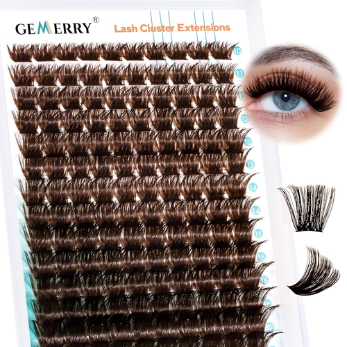 Brown Lash Clusters 280PCS Eyelash Clusters Natural Looking Individual ...