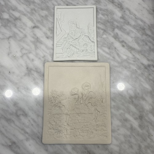 Antique-Style Plaster Relief Wall Plaques – Victorian Children Motif ...
