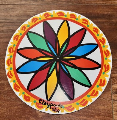 VTG Pennsylvania Dutch Hex Sign Signed By Johnny Claypoole 8” Starburst ...