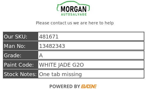 Vauxhall Crossland Plastic Arch Trim Front Right Side 2017-on 13482343 ...