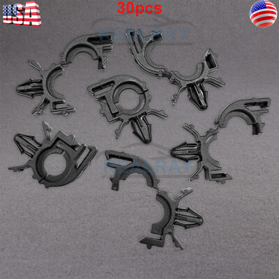 30pcs Car Wire Loom Routing Clip Push Wiring Harness Clamps for GM ...