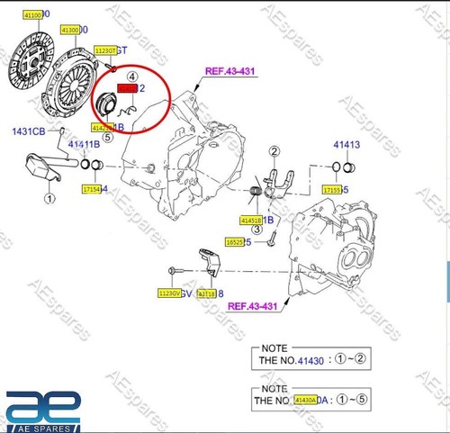 For Hyundai I10 Car Genuine Clutch Release Clip Part No. 4141202500 New ...