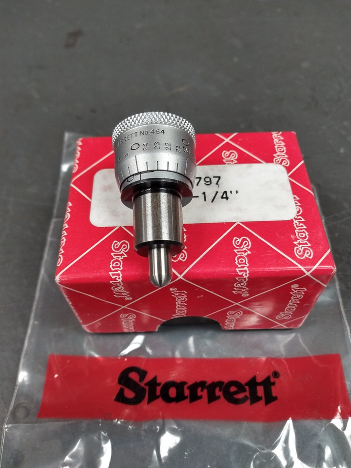 Starrett micrometer head 464P 0.25 Round tip | eBay