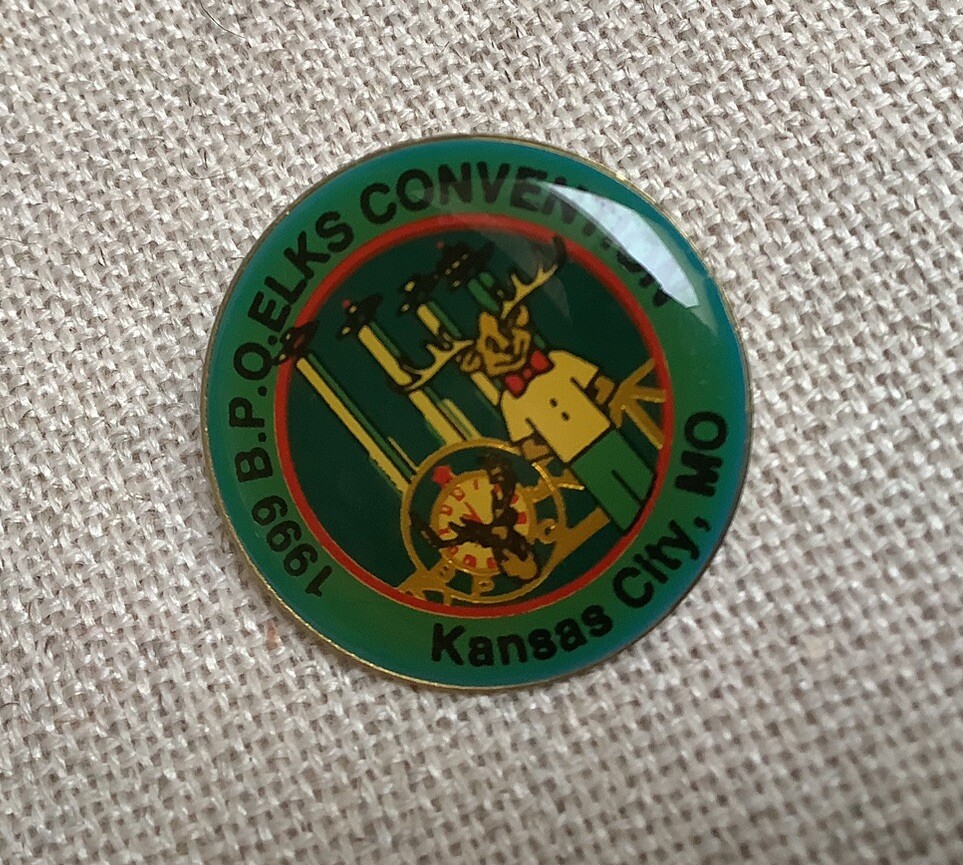 BPOE Elks Convention 1999 Kansas City Missouri Hat Lapel Pin Pinback | eBay