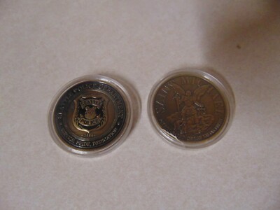 CHALLENGE COIN SAINT MICHAEL PATRON OF LAW ENFORCEMENT SEATTLE POLICE ...