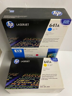 New Sealed OEM Set of 3 Genuine HP C9721A C9722A C9723A Toner ...