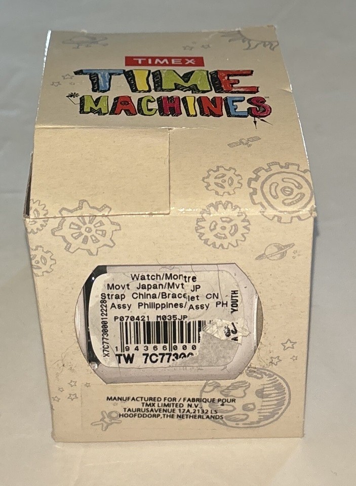 Timex Time Machine Youth Dinosaur Elastic Fabric Strap Band Wrist Watch ...