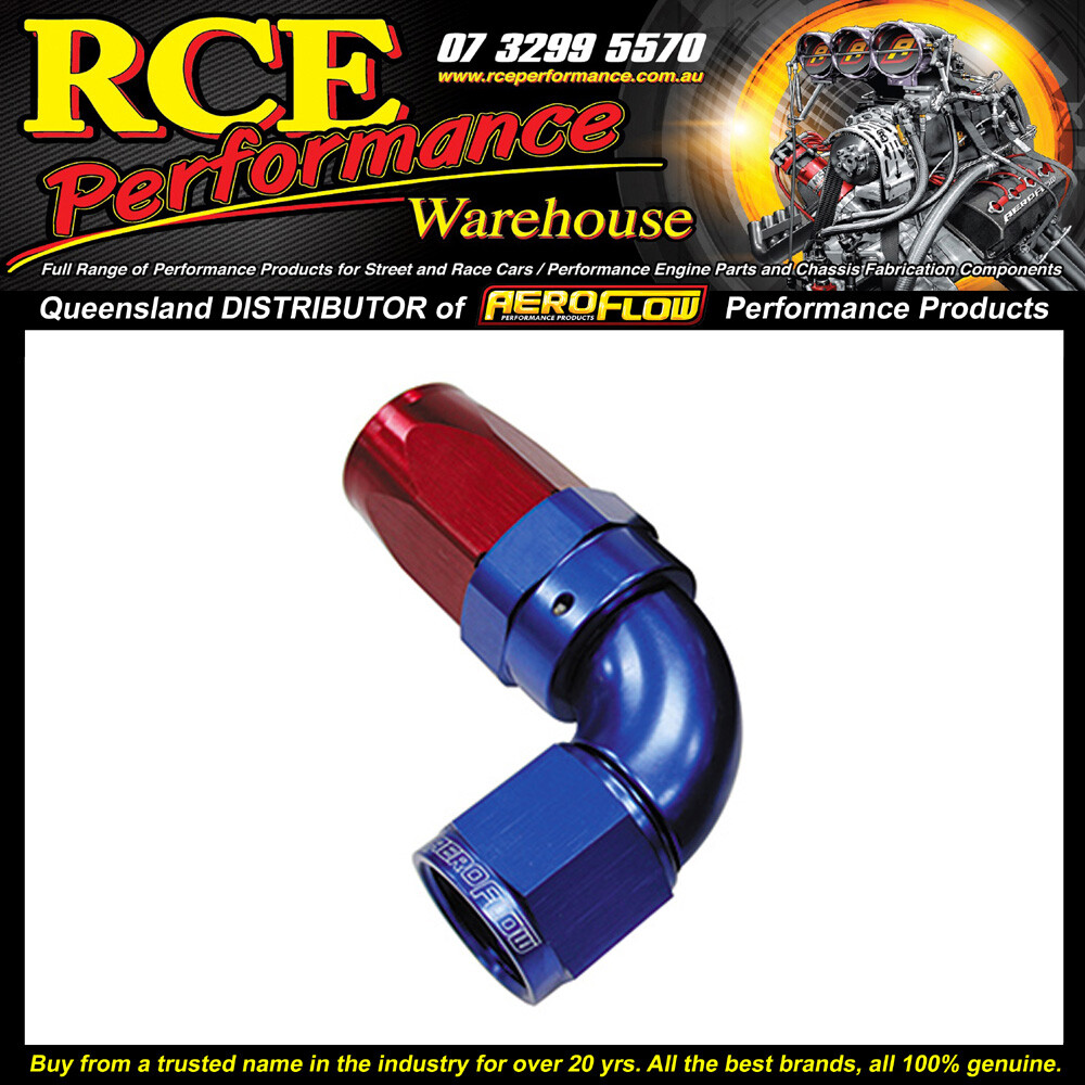 Aeroflow AF153-08 90° H/end -08an Blue F/flow Taper Style | eBay Australia