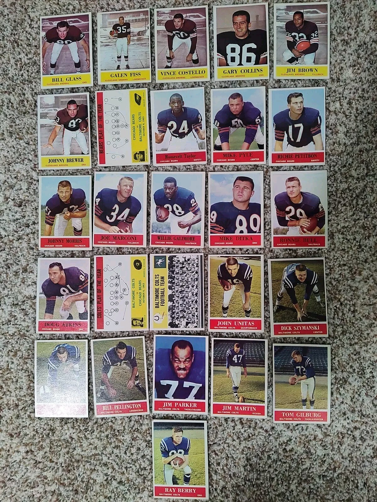 1964 Philadelphia Football Cards. Your Choice. Mostly High Grade. Many ...