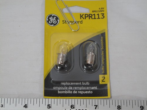 (2) New GE KPR113 Flashlight Lamp Bulb 4w 4.8 volt B3-1/2 Krypton 4D | eBay