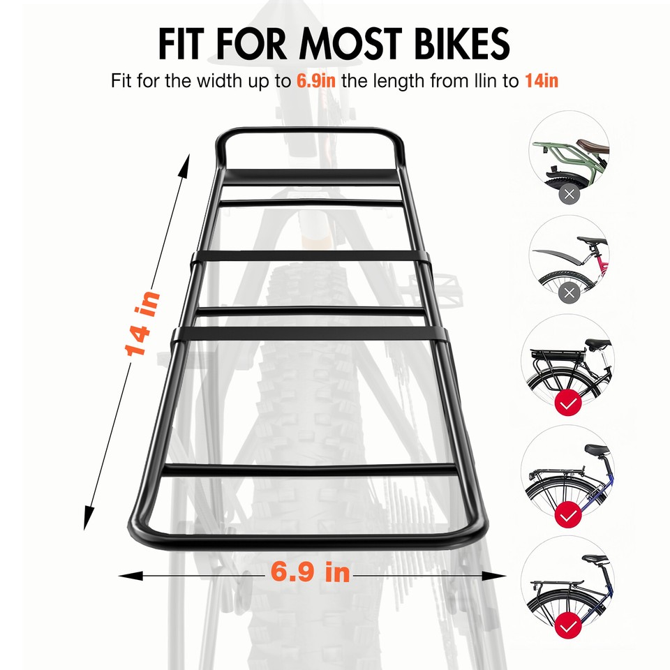 Bicycle Rear Rack Seat Bag Bike Cycling Storage Pouch Trunk Pannier ...