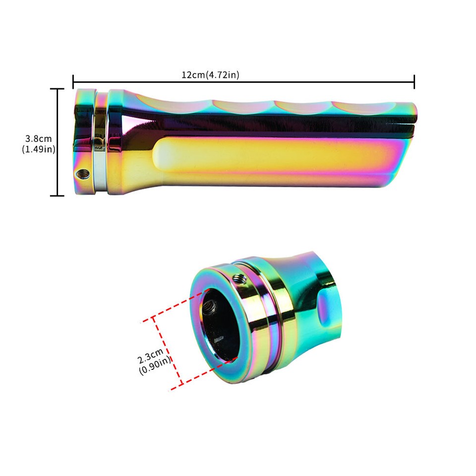 1Pcs Universal Neo Chrome Aluminum Car Handle Hand Brake Sleeve ...