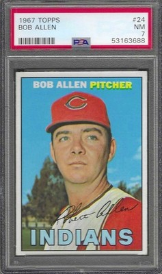1967 Topps Baseball #24 Bob Allen Cleveland Indians - PSA 7 | eBay