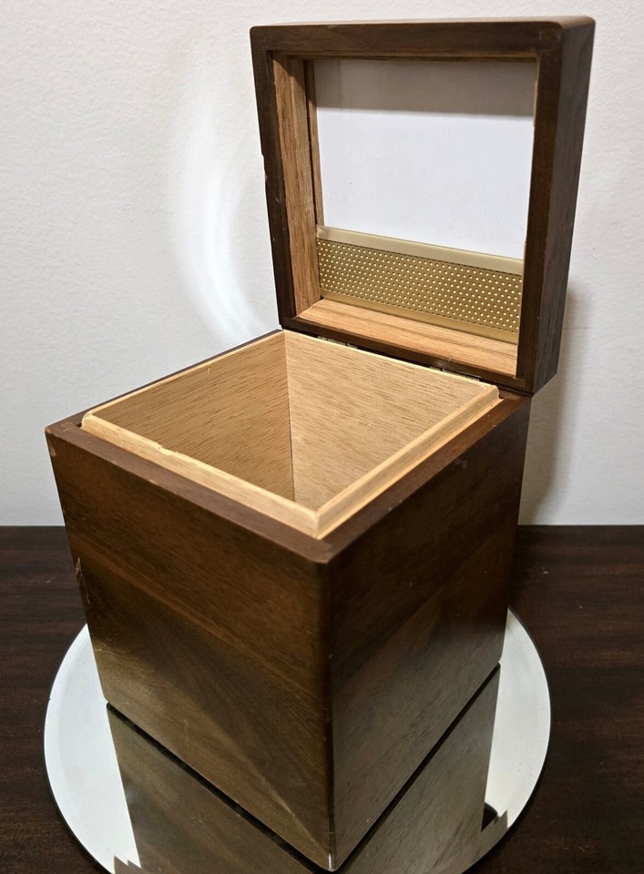 Wood Cigar Humidor Brass Hinges Great Condition | eBay