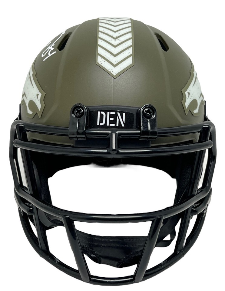 Shannon Sharpe Signed Salute To Service STS Mini Helmet BAS Beckett ...