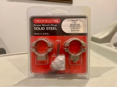 Redfield Scope Mount Standard Rings 47214 1" Nickel Matte High | eBay
