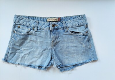 Aeropostale Kailey Skinny Flare Light Wash Distressed Cut Off Jean ...