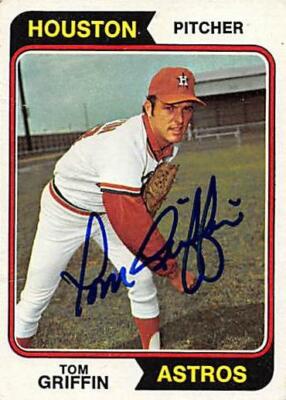 Tom Griffin autographed Baseball Card (Houston Astros) 1974 Topps #256 ...