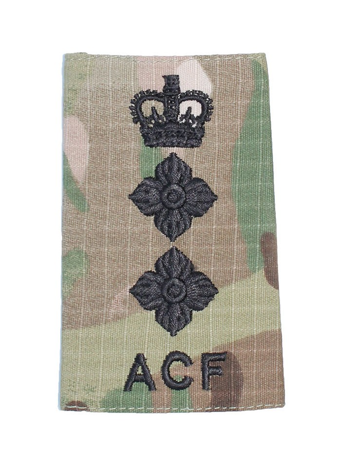 All Ranks Black on Multicam / MTP ACF Rank Slide ( Cadets Army Cadet ...