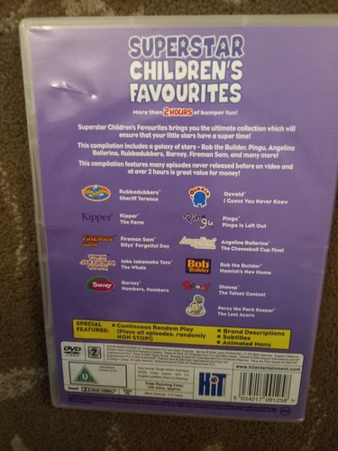 SUPERSTAR CHILDREN'S FAVOURITES DVD RUBBADUBBERS KIPPER YOKO KAKAMOTO ...