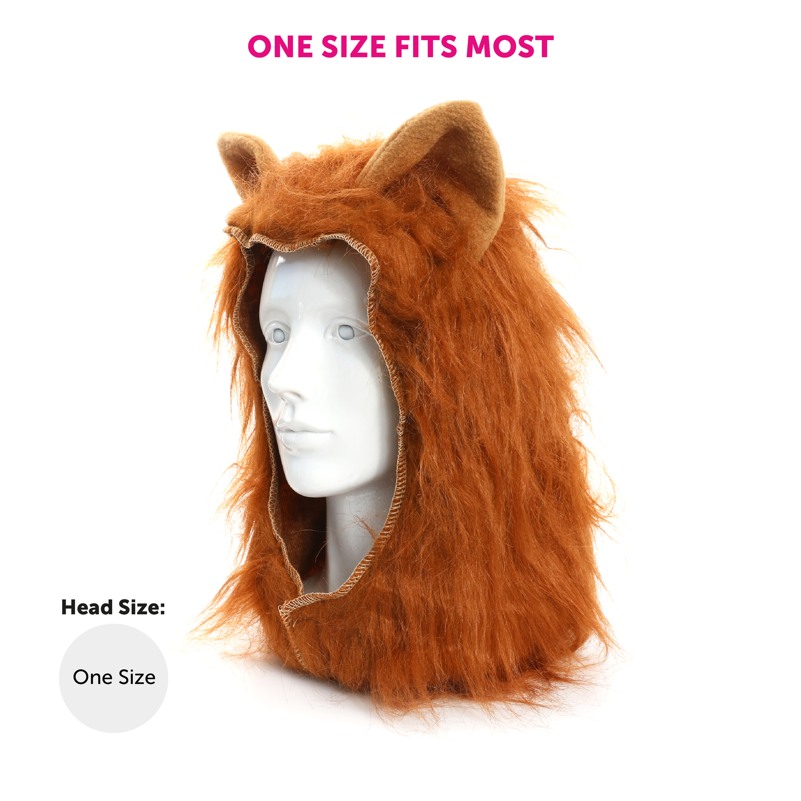 LION MANE HEADPIECE ANIMAL FANCY DRESS COSTUME BOOK DAY KING OF THE ...