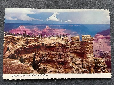 Mather Point Lookout Area, Grand Canyon National Park Vintage Postcard ...
