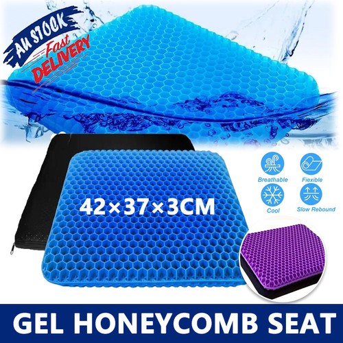 Double Layer Gel Honeycomb Seat Cooling Comfort Support Cushion Flex ...