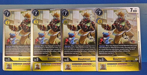 Digimon Card Game - 4x Yellow Boutmon P-074 - Promo - Playset - NM | eBay