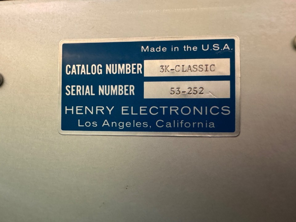 Henry Electronics 3K-Classic, Original Owner | eBay