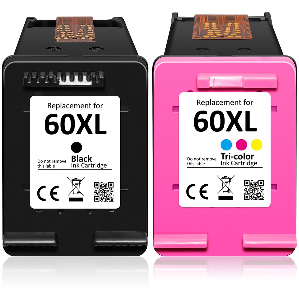 60XL Ink Cartridge Combo for HP Photosmart C4680 D110 Deskjet F4280 ...