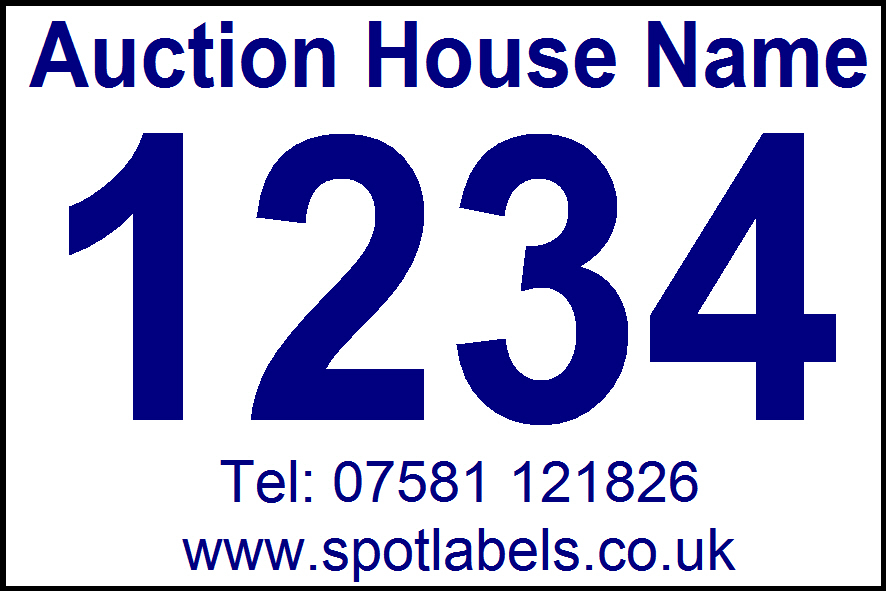 Auction Lot Number Labels, Sticky, No Residue, Personalised Free | eBay UK